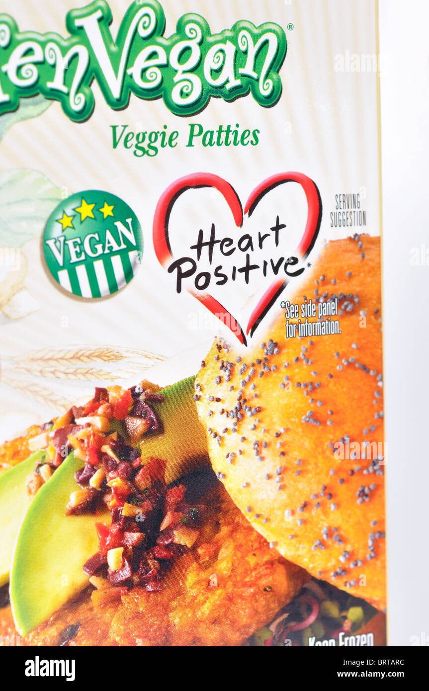 Vegan/vegetarian meatless burgers package Stock Photo - Alamy