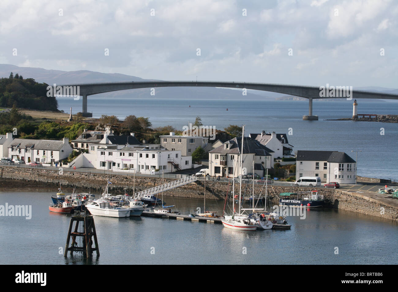 Skye bridge and village of Kyleakin Isle of Skye Scotland October 2010 ...