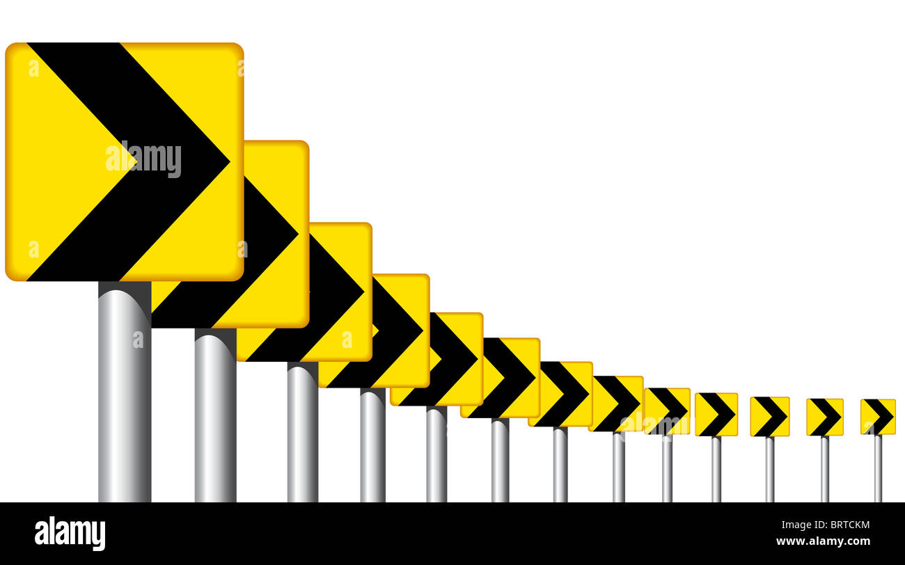 Sharp Curve Warning Sign Stock Photos & Sharp Curve Warning Sign Stock ...
