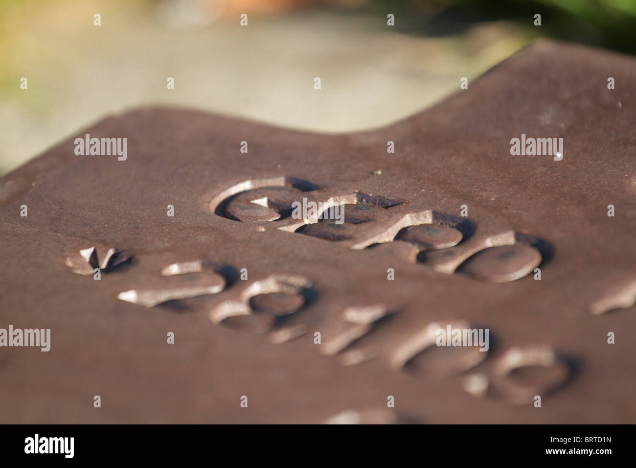 German gravestone at German Military Cemetery in Normandy Stock Photo ...