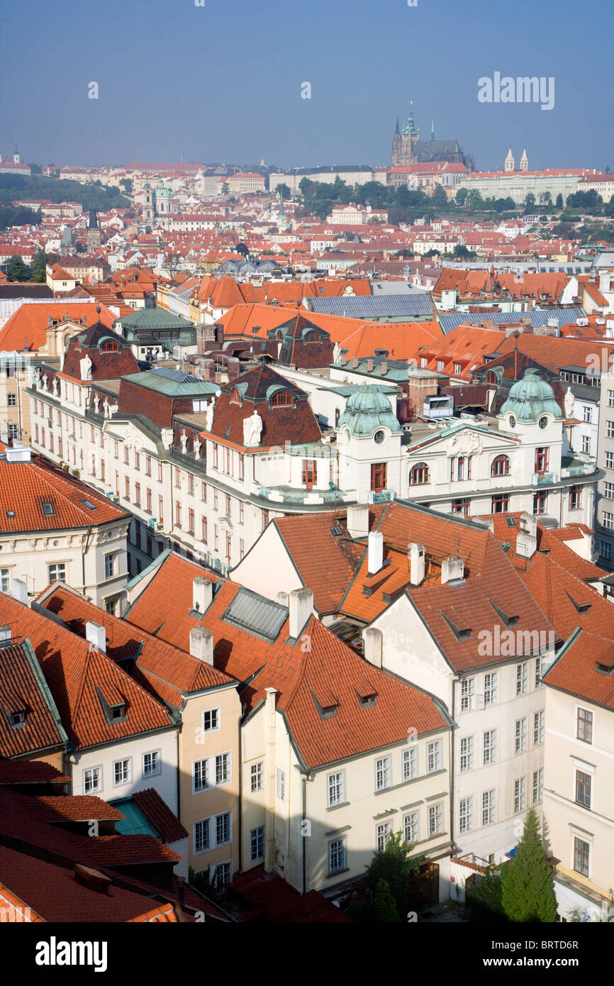 Prague roof tops overview hi-res stock photography and images - Alamy