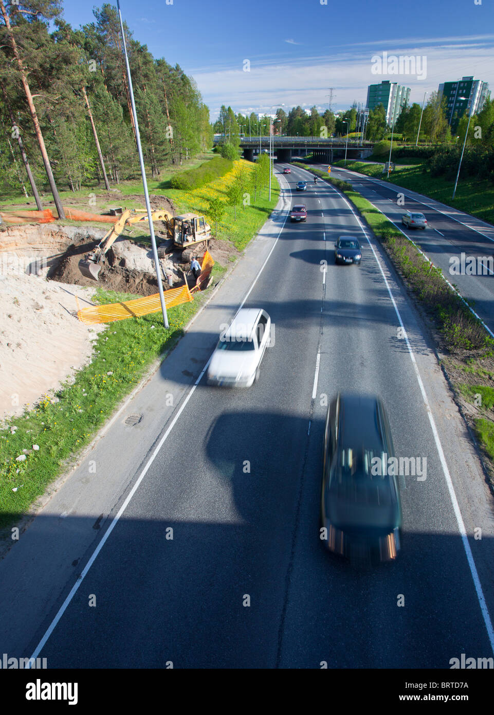 View of traffic on Finnish city roads , Finland Stock Photo - Alamy
