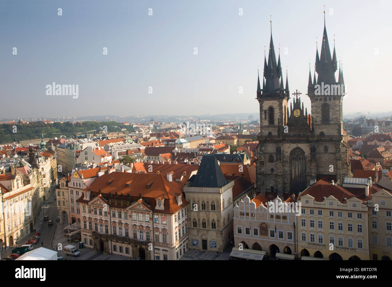 Prague roof tops overview hi-res stock photography and images - Alamy