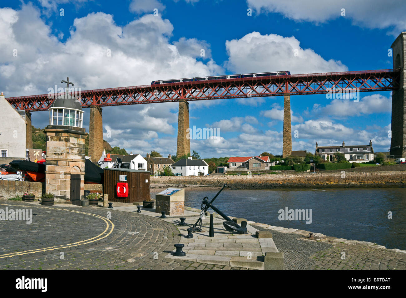 The famous Forth Rail Bridge linking North Queensferry with South ...