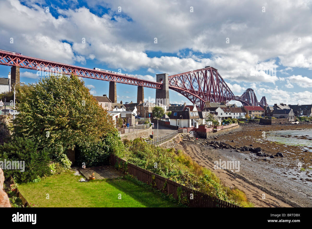 The famous Forth Rail Bridge linking North Queensferry with Queensferry ...
