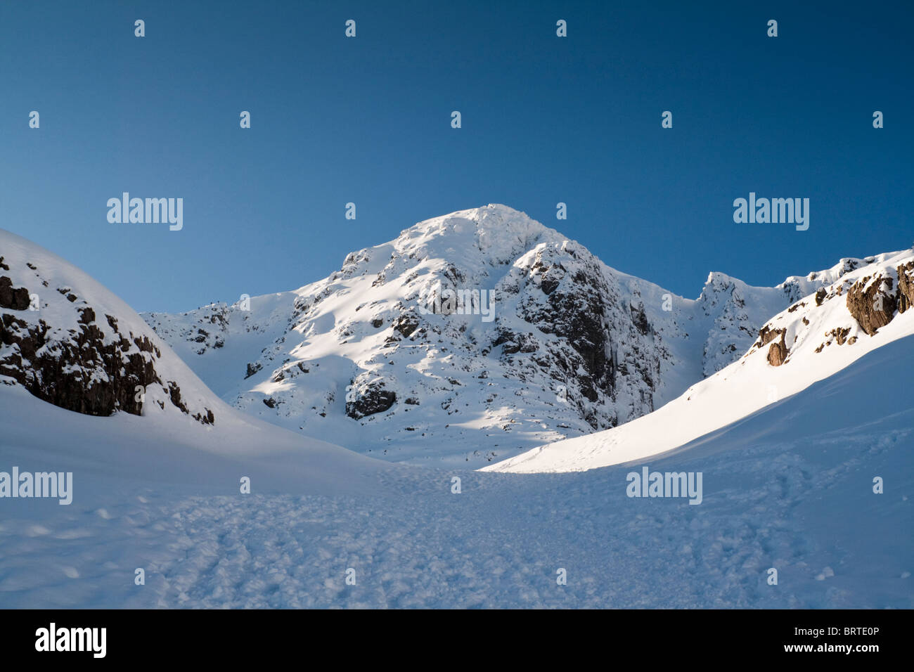 View up Coire nan Lochan Stock Photo - Alamy