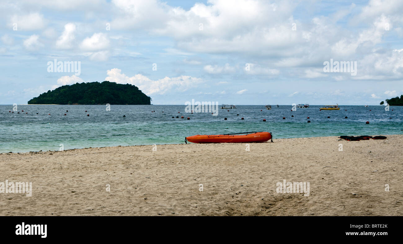 A view of Manukan Island near Kota Kinabalu in Sabah, Malaysian Borne ...