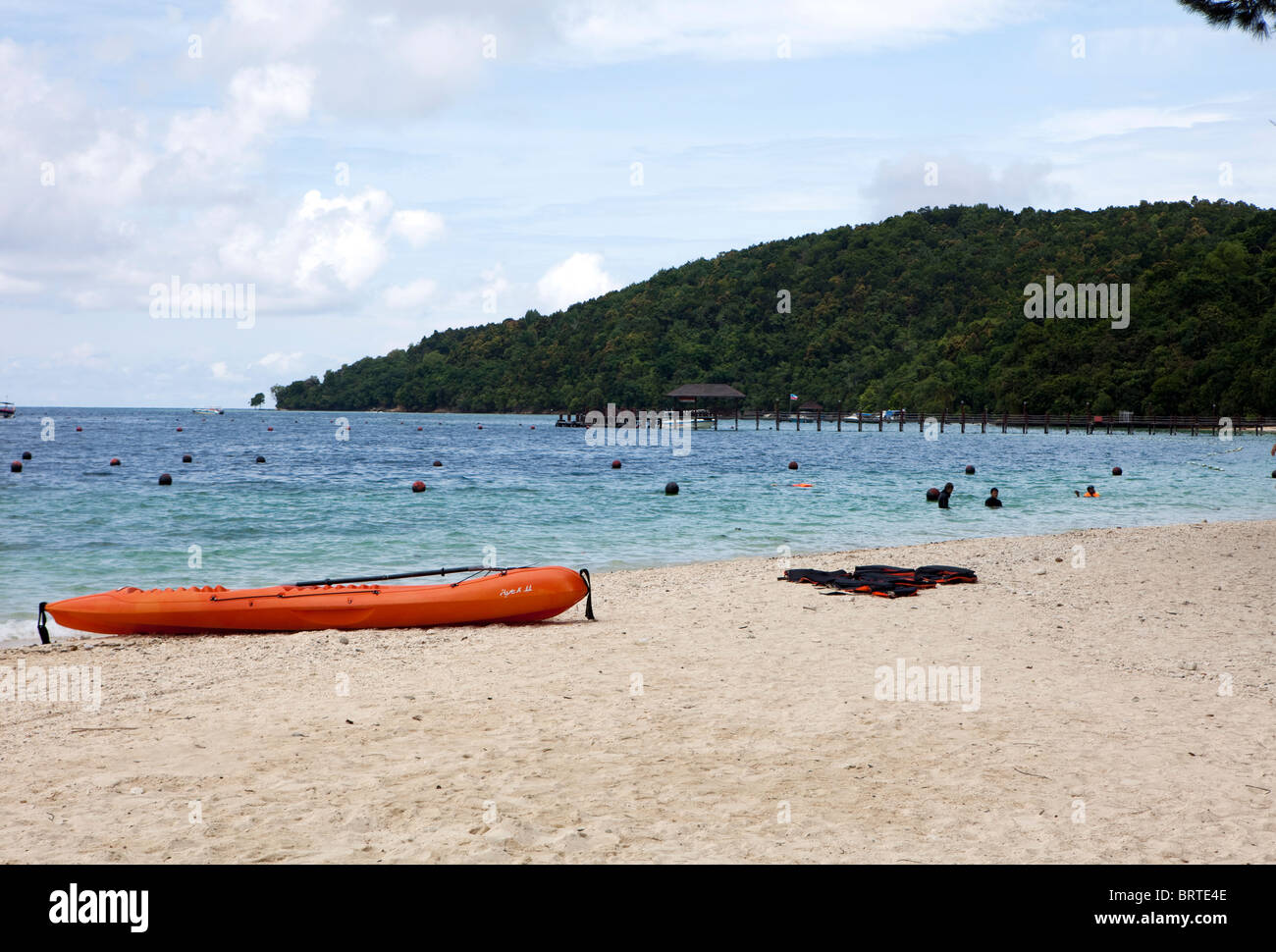 A view of Manukan Island near Kota Kinabalu in Sabah, Malaysian Borne ...