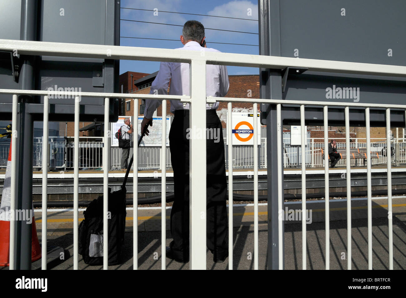 UK.Passengers at Homerton Overground station,London Stock Photo - Alamy