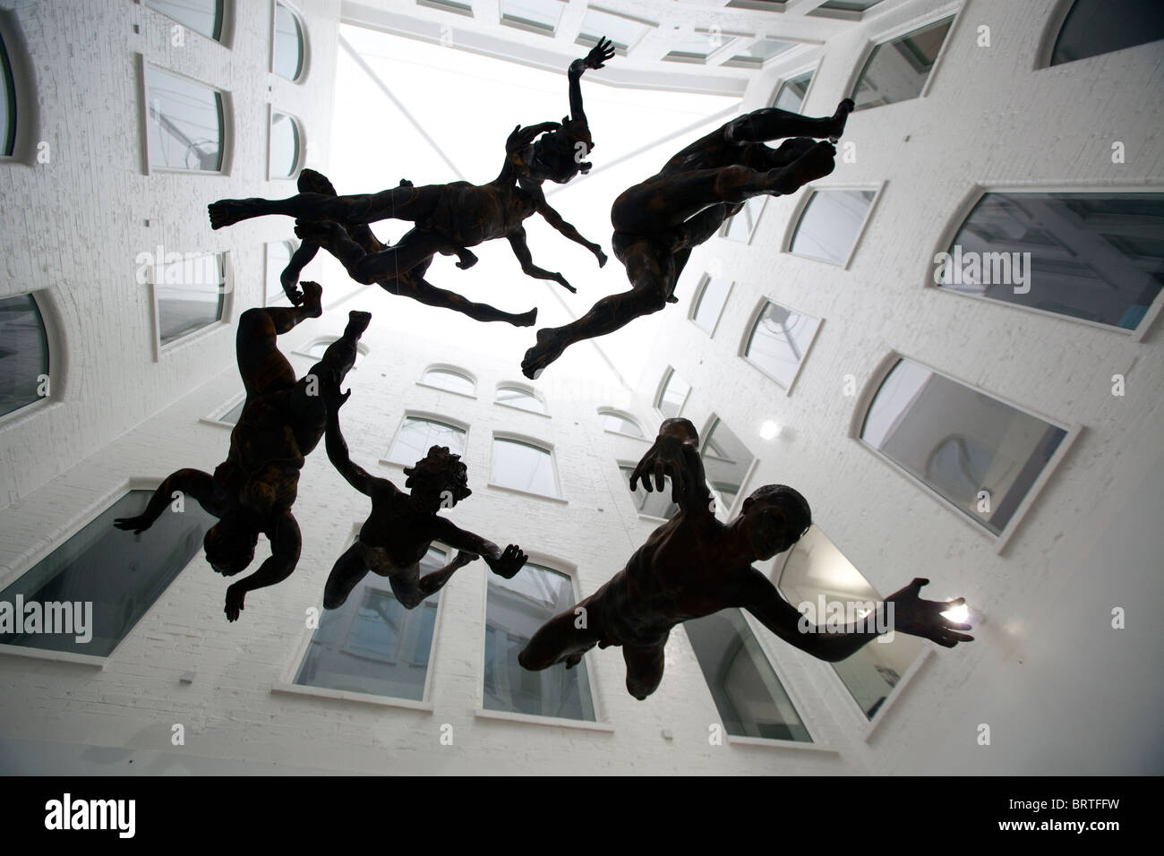 A hanging sculpture installation called Deluge by Toin Adams at the new ...