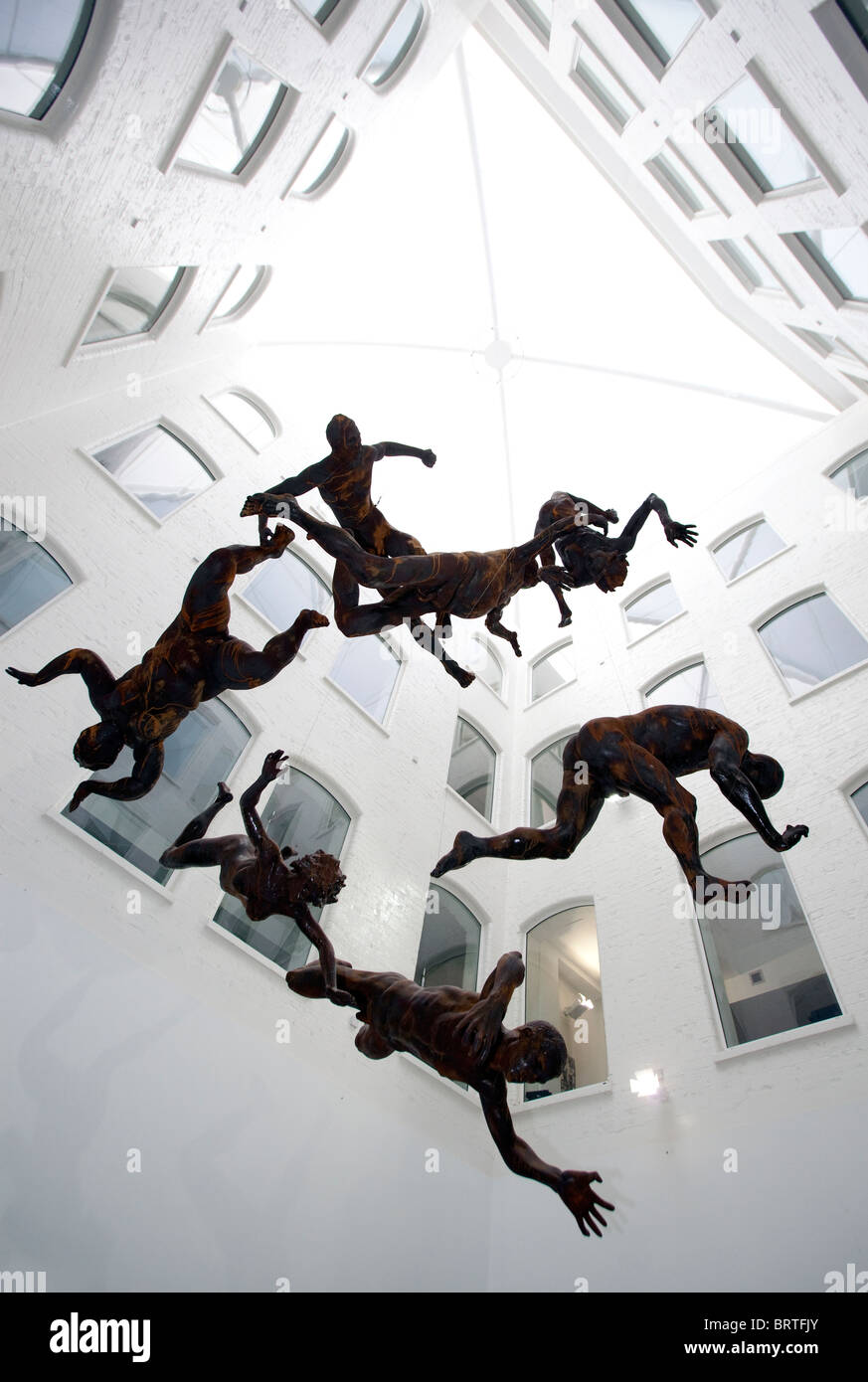 A hanging sculpture installation called Deluge by Toin Adams at the new ...