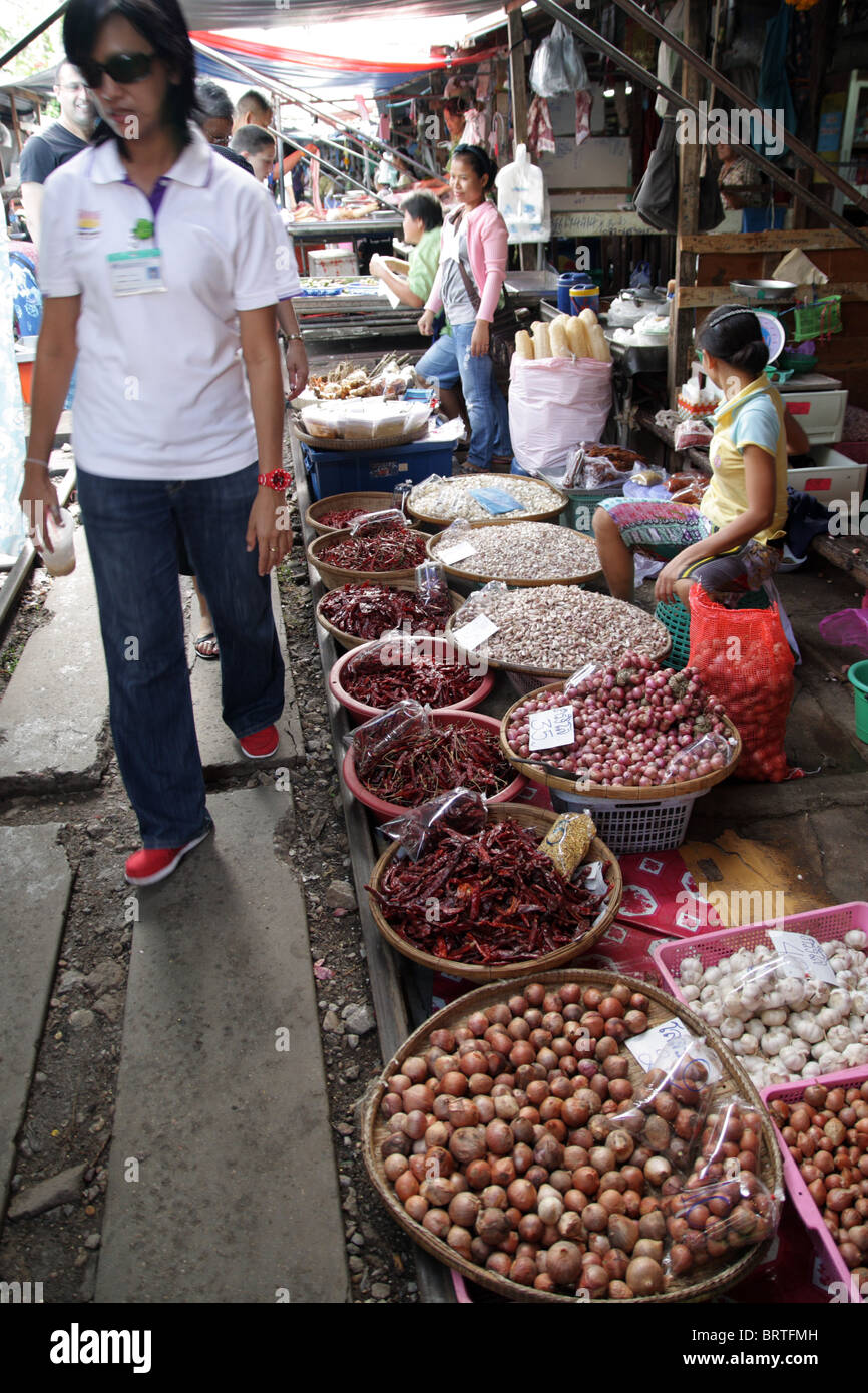 Food market on rail tracks hi-res stock photography and images - Alamy