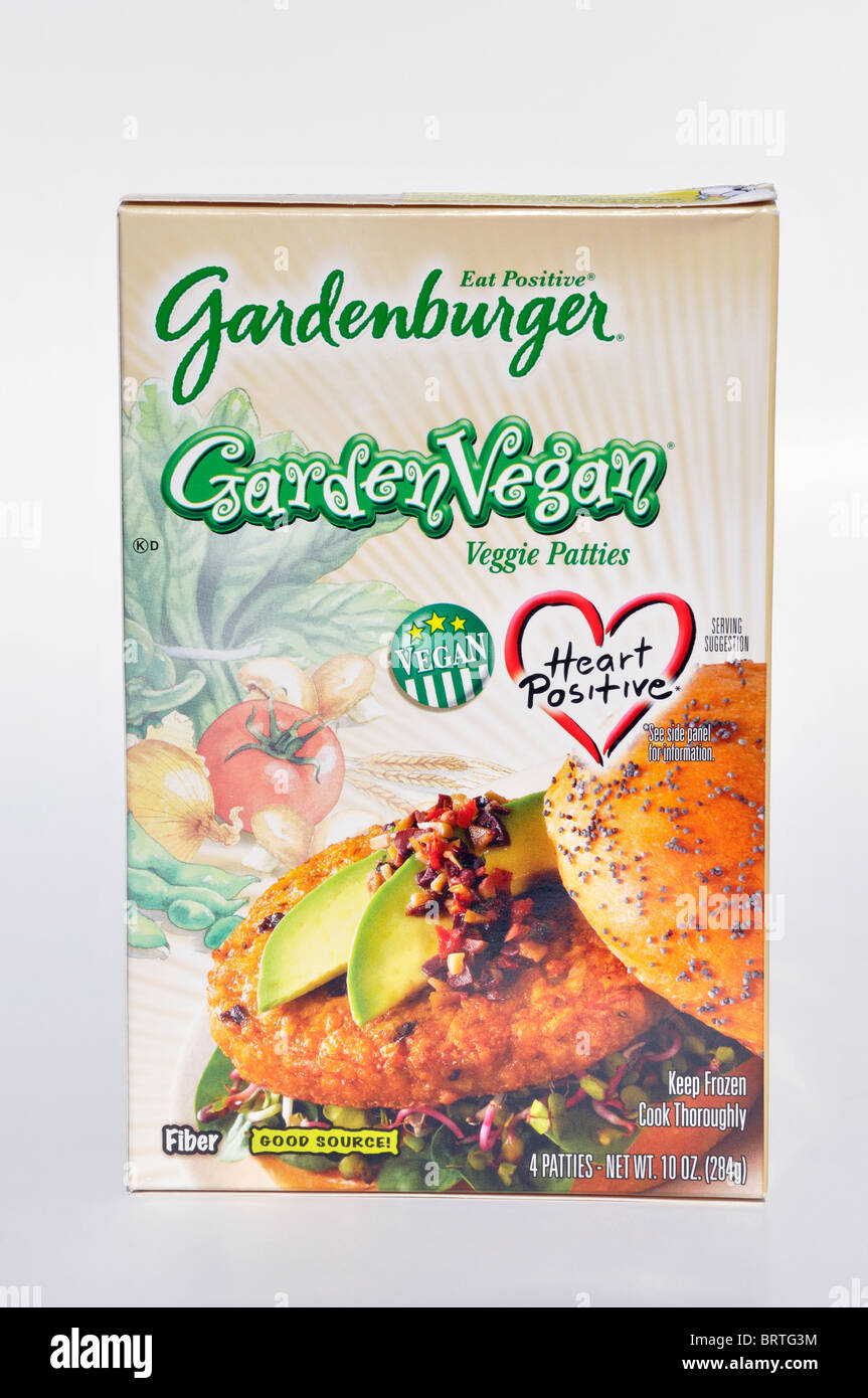 Vegan/vegetarian meatless burgers package Stock Photo - Alamy