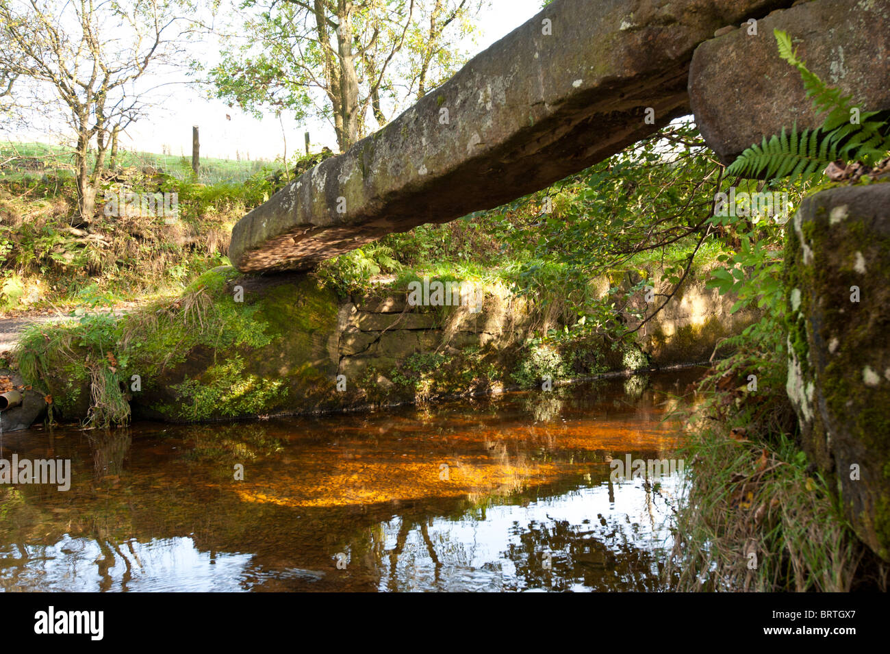 Ancient bridge at Wycoller in Lancashire Stock Photo - Alamy