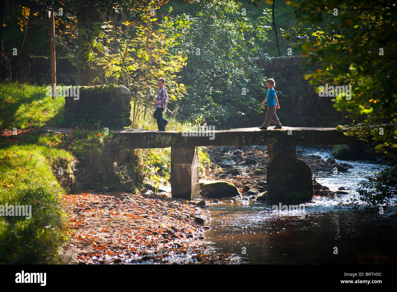 The clapper bridge, wycoller hi-res stock photography and images - Alamy