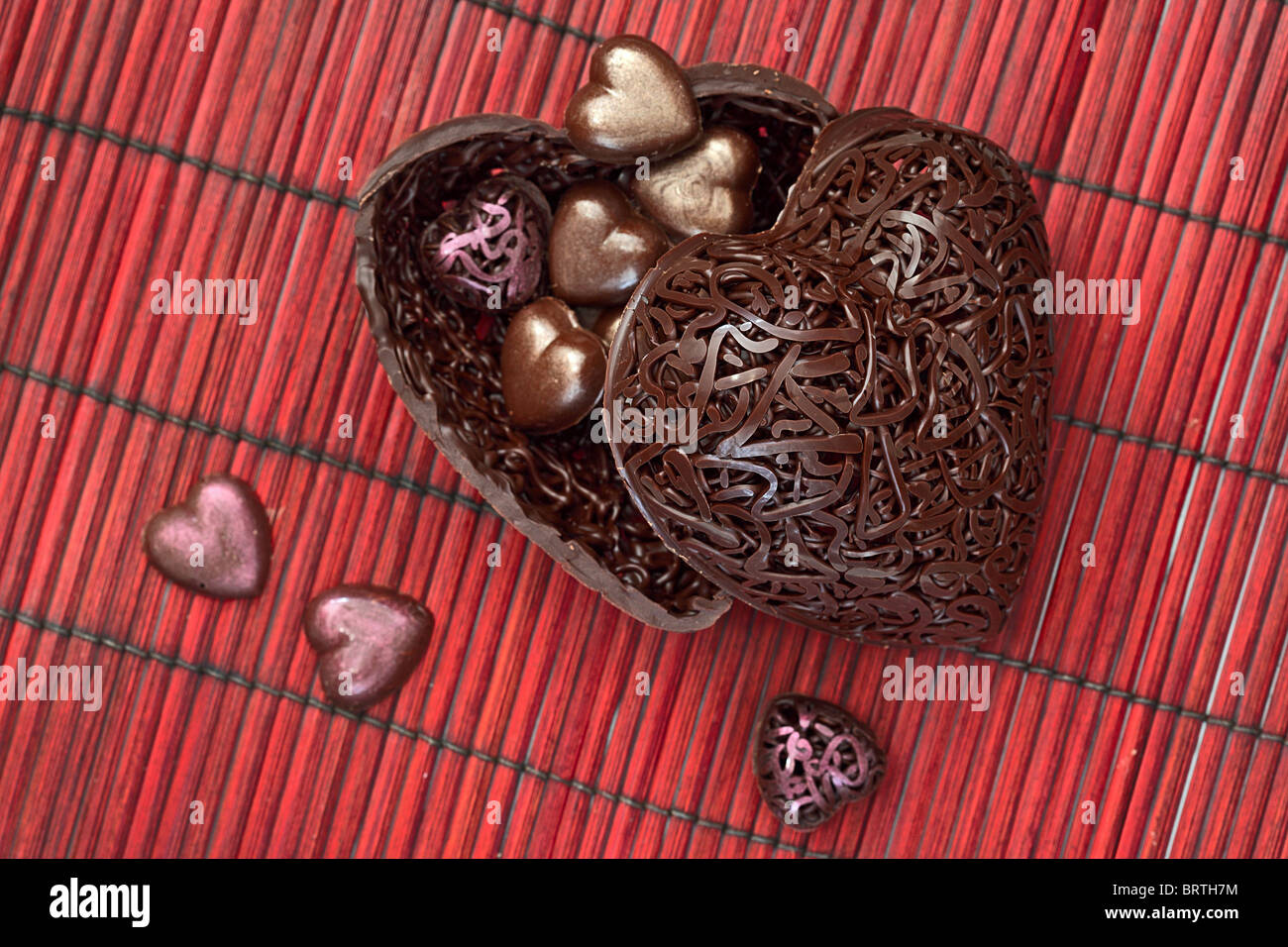 Heart chocolate broken hi-res stock photography and images - Alamy