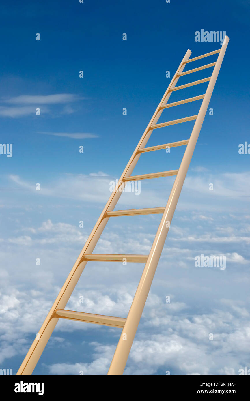 Ladder sky success rise clouds hi-res stock photography and images - Alamy
