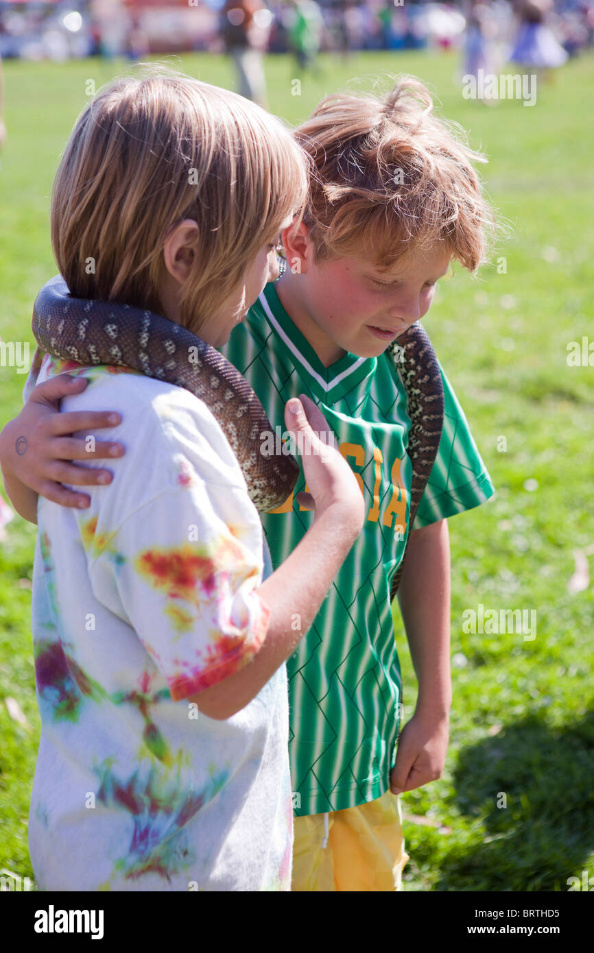 Snake Over Shoulders High Resolution Stock Photography and Images - Alamy