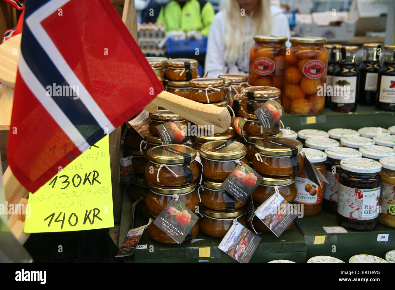 Bergen food market Stock Photo - Alamy