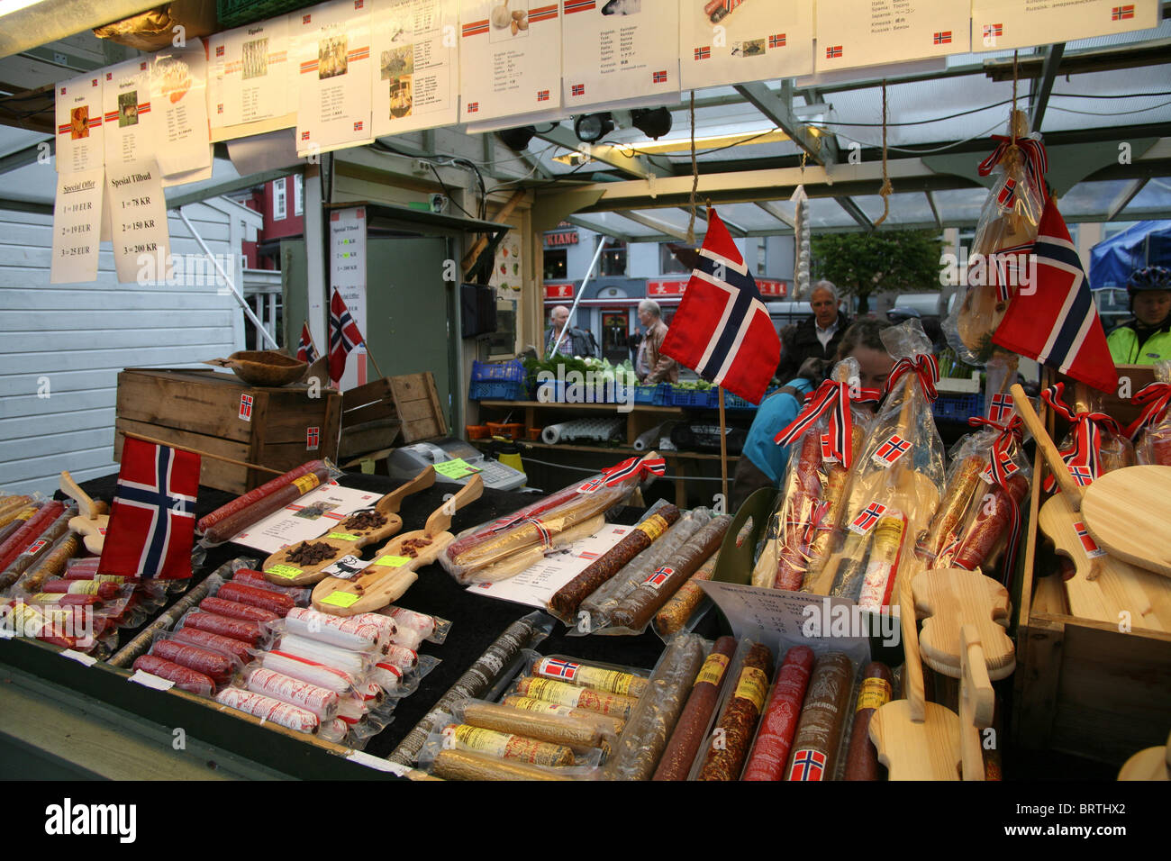 Bergen food market Stock Photo - Alamy