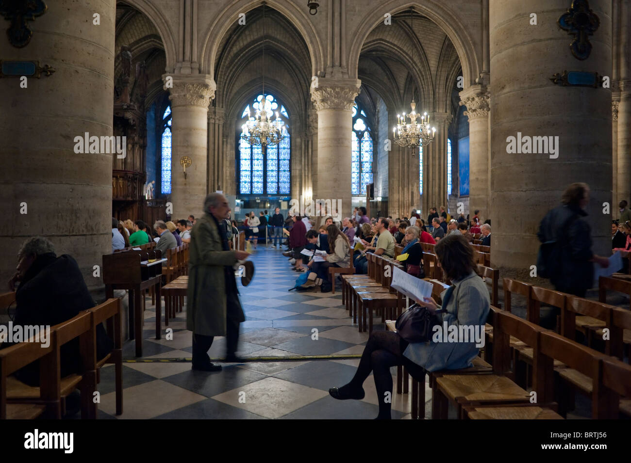 People Praying In Catholic Church