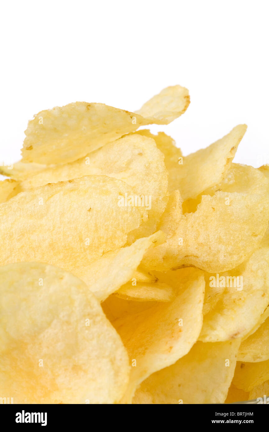 Potato Chips close up shot Stock Photo - Alamy