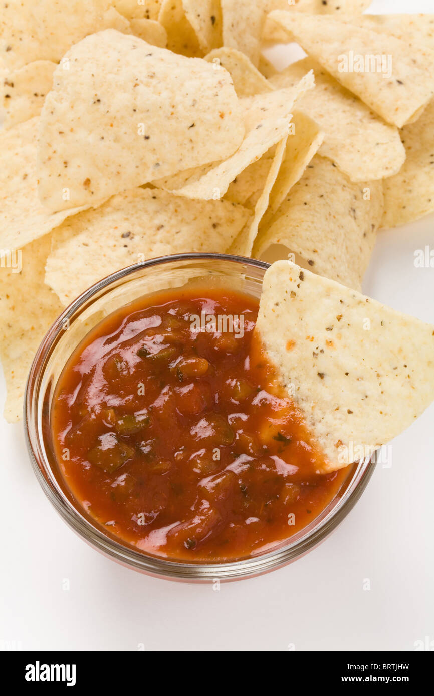 Tortilla Chip close up shot Stock Photo - Alamy