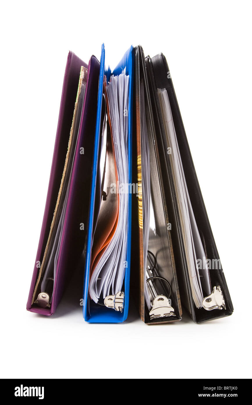 file folder, Ring Binder, with white background Stock Photo - Alamy