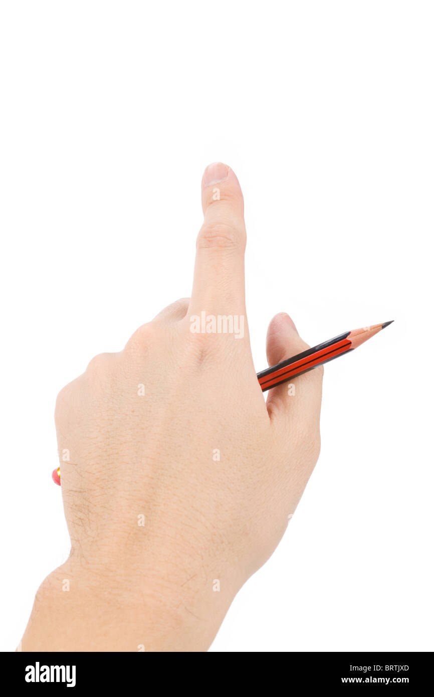 hand Pointing with white background Stock Photo - Alamy