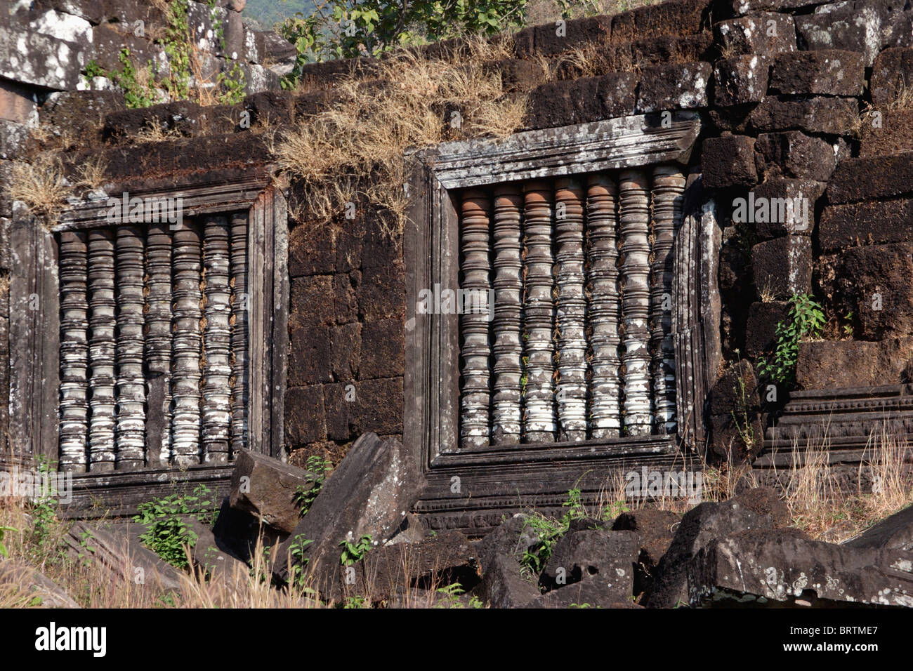 The ruins of ancient and historic Angkor era Wat Phu, built by the ...