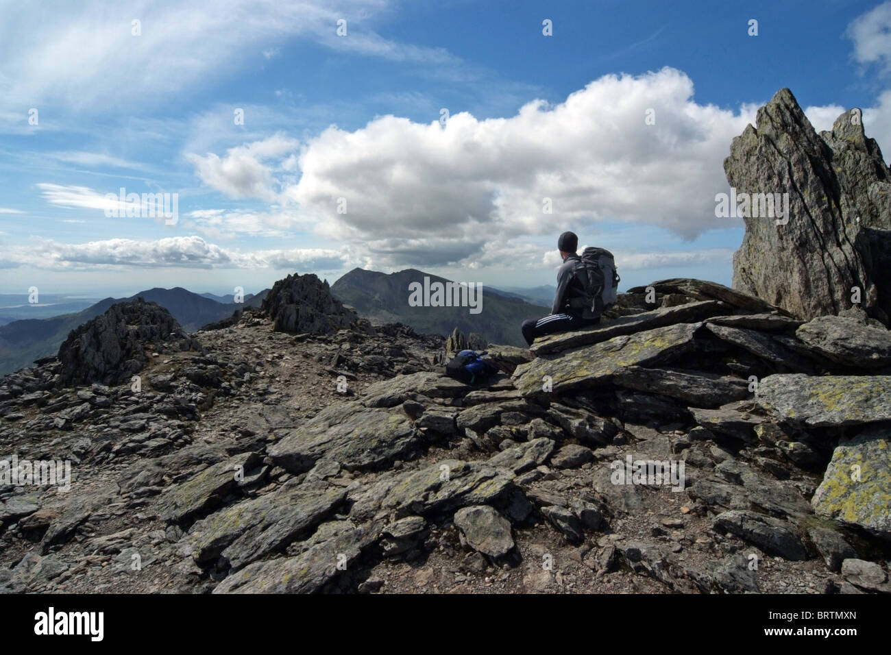 A day on the Glyders Stock Photo - Alamy