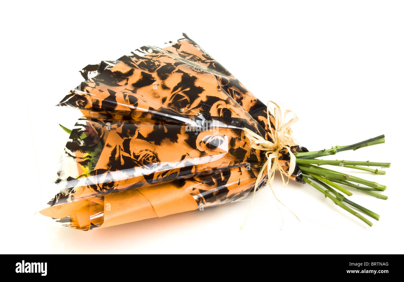 Flowers wrapped in cellophane hi-res stock photography and images - Alamy