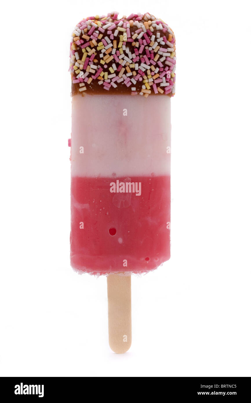 ice lolly with sprinkles isolated on white Stock Photo - Alamy
