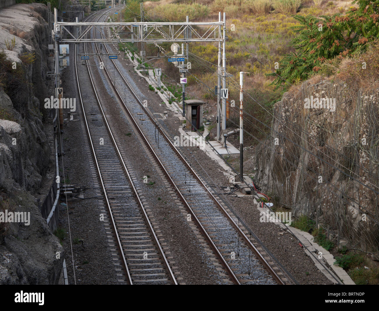 Railway tracks in Rome, Italy Stock Photo - Alamy
