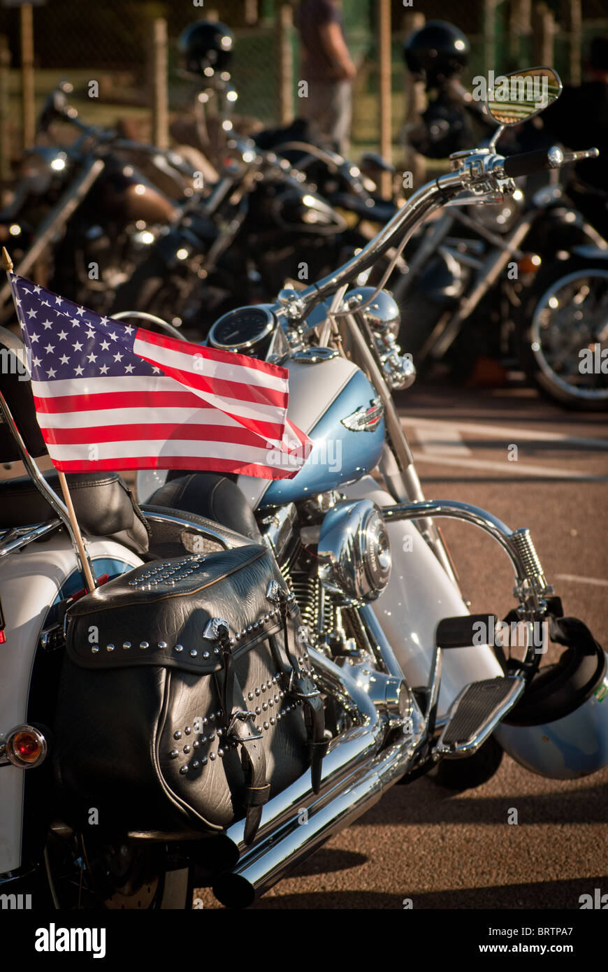 Harley at Motorbike rally Stock Photo - Alamy