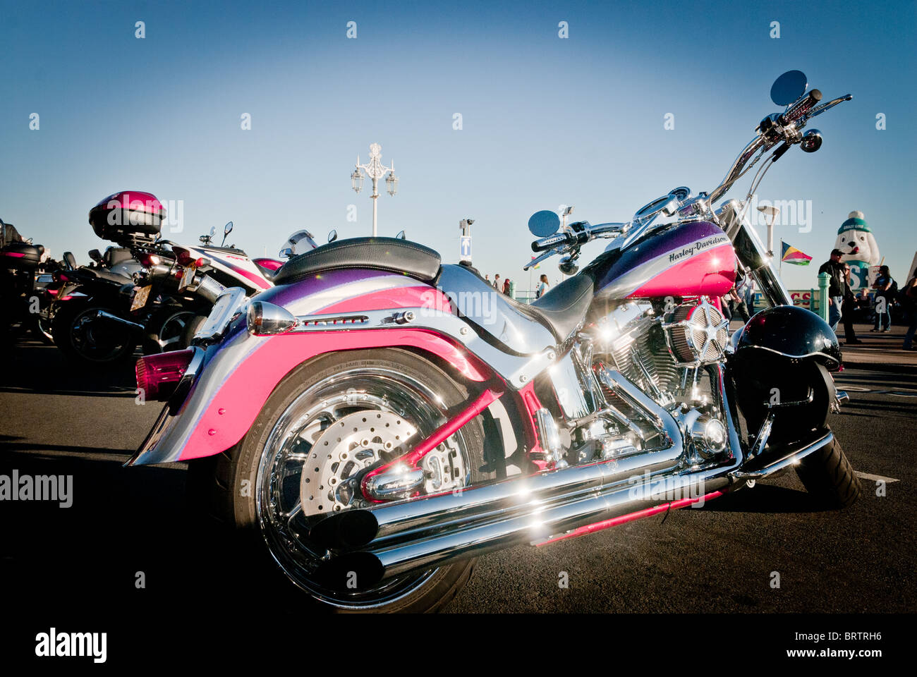 customized Harley Davidson motor cycle Stock Photo - Alamy