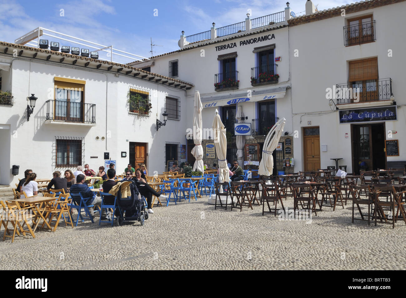 Restaurants in Altea, Costa Blanca, Spain Stock Photo - Alamy