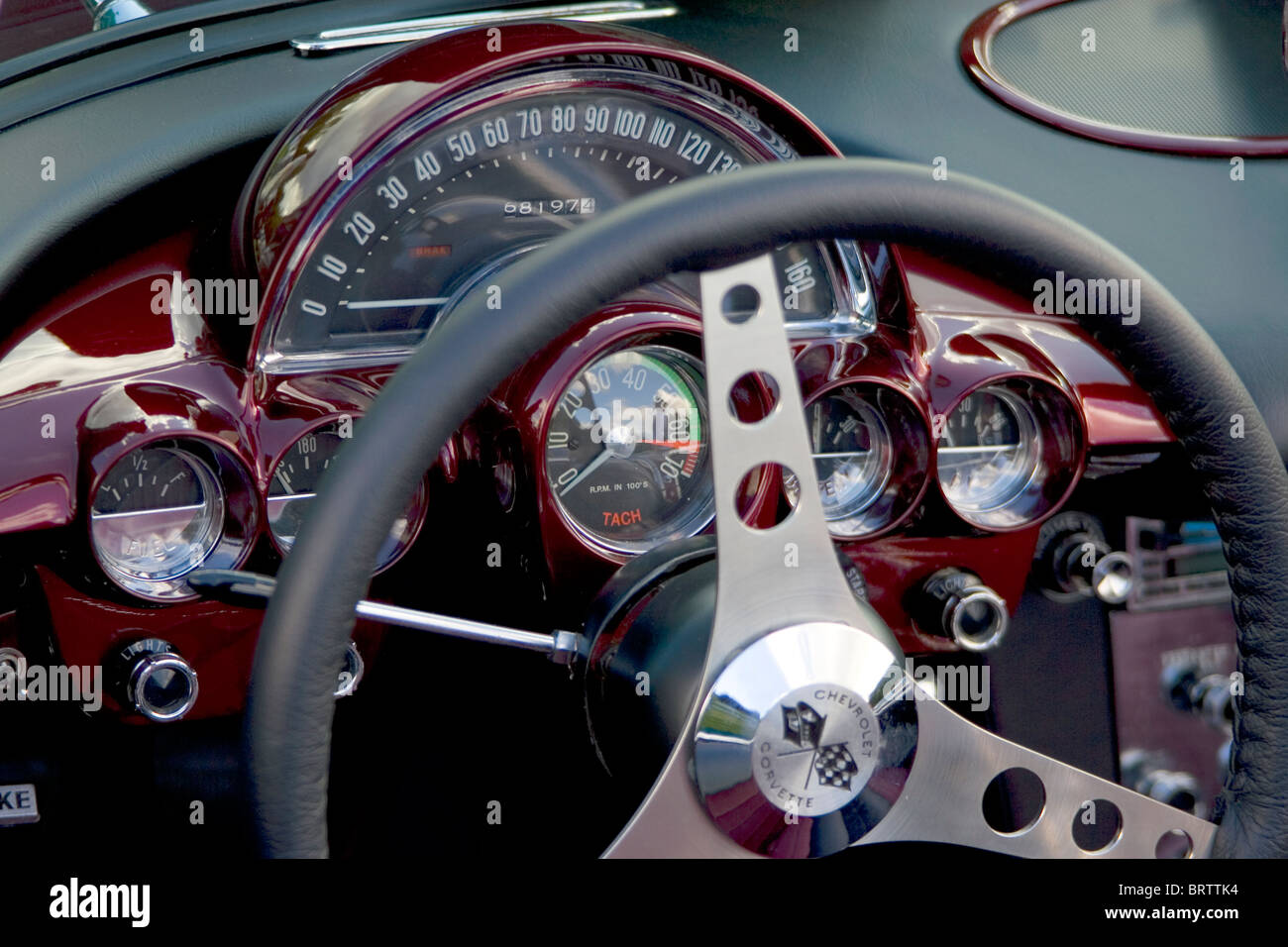 Chevrolet Corvette Dashboard Stock Photo - Alamy