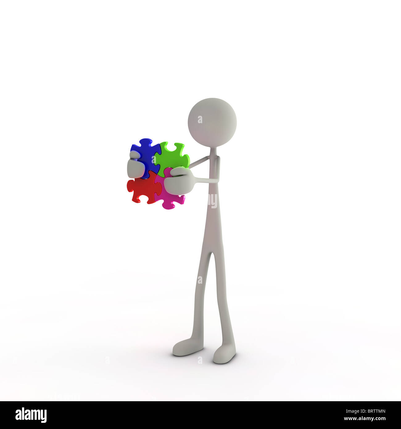 3d man puzzle hi-res stock photography and images - Alamy