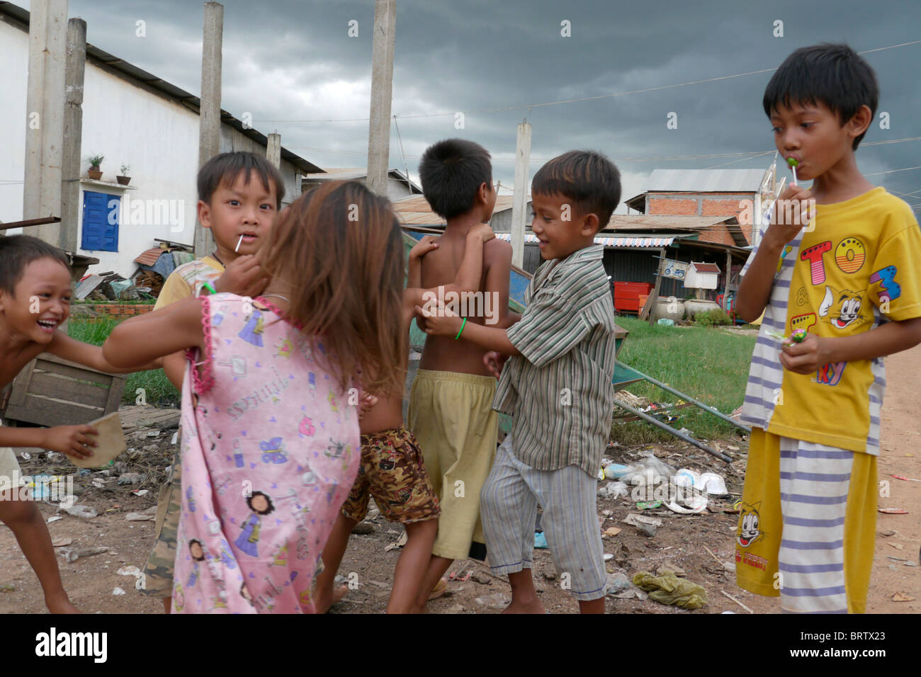 Cambodia children playing hi-res stock photography and images - Alamy
