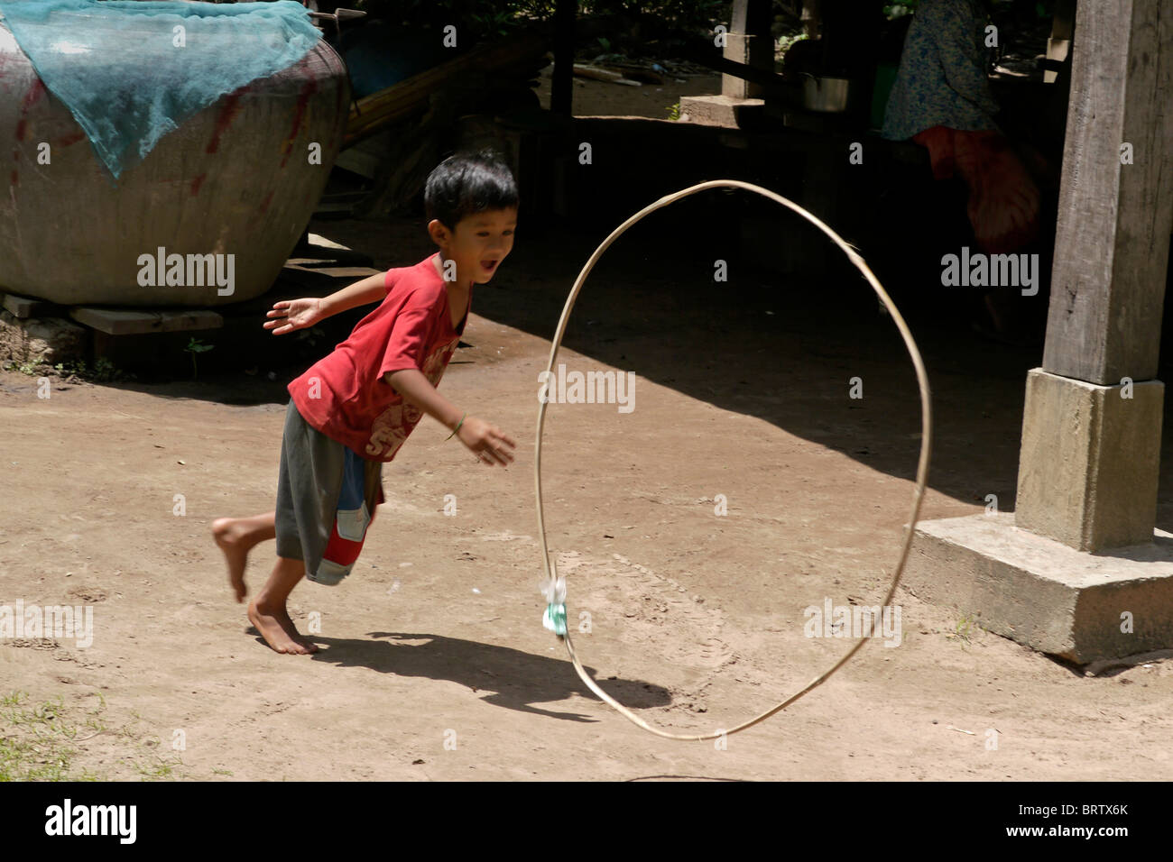 CAMBODIA Nat Sokatt (4), son of Sovat Komsonath and Say Choun, playing ...