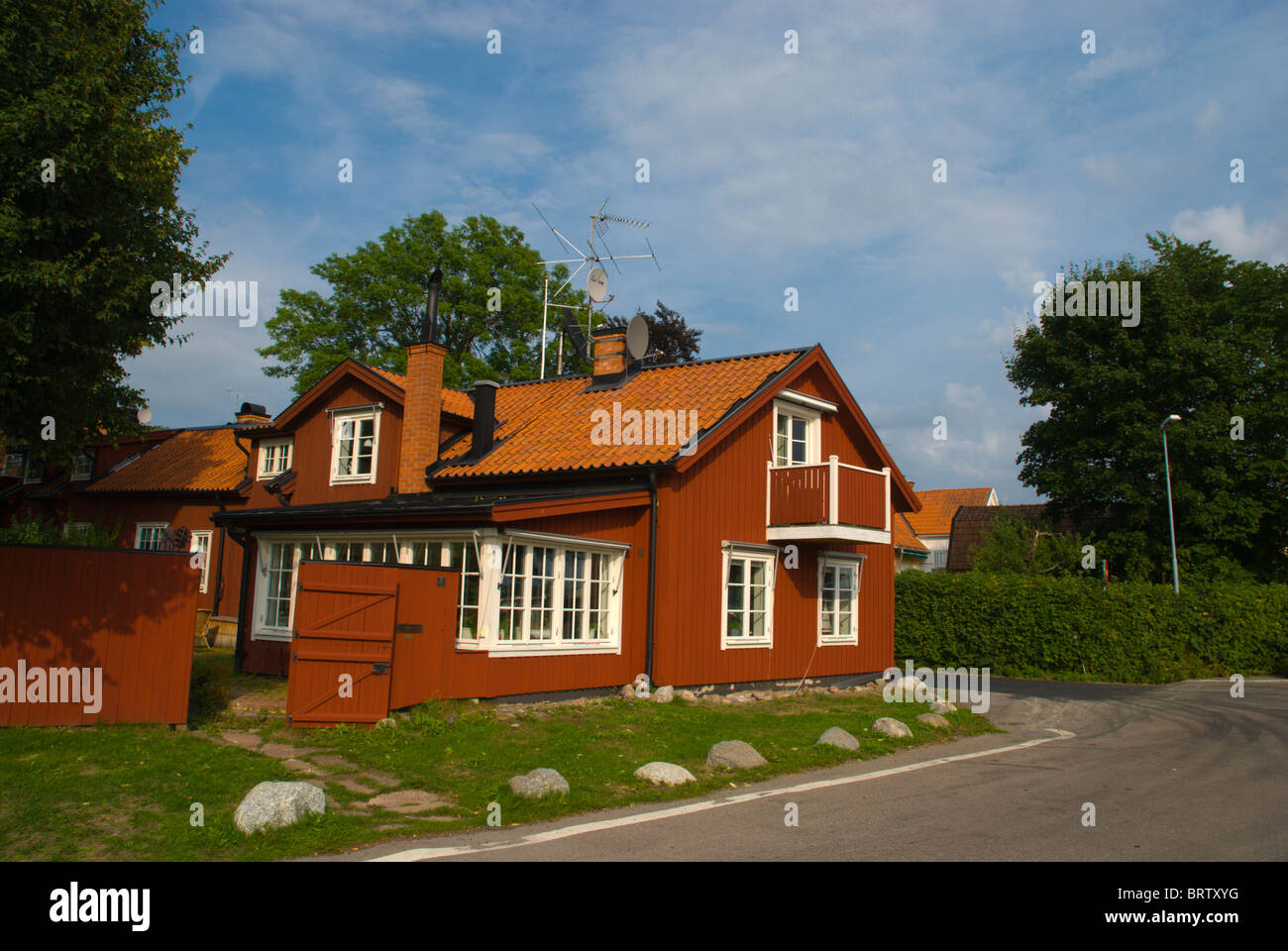 Residential buildings central Sigtuna the oldest town in Sweden in ...