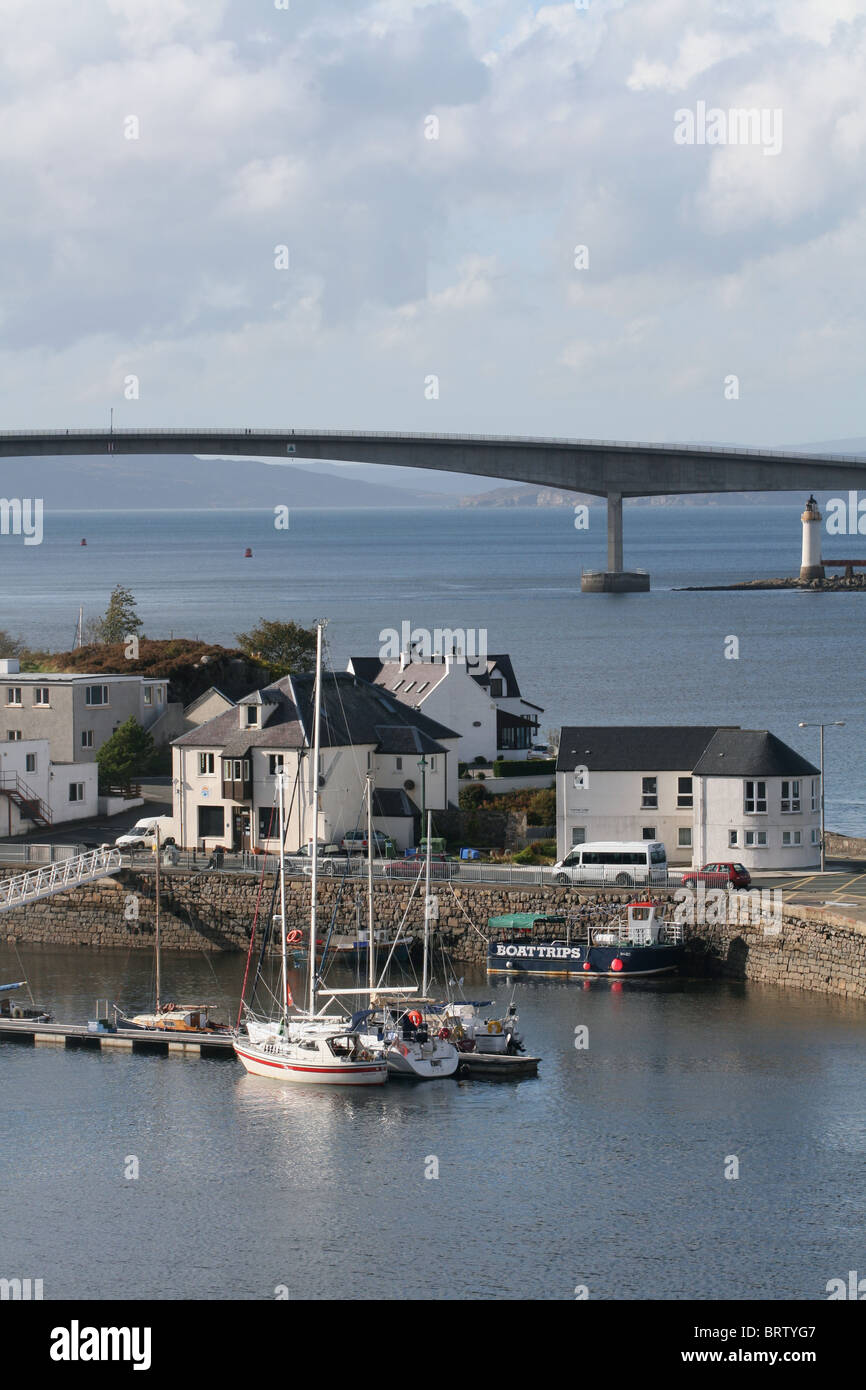 Skye bridge and village of Kyleakin Isle of Skye Scotland October 2010 ...