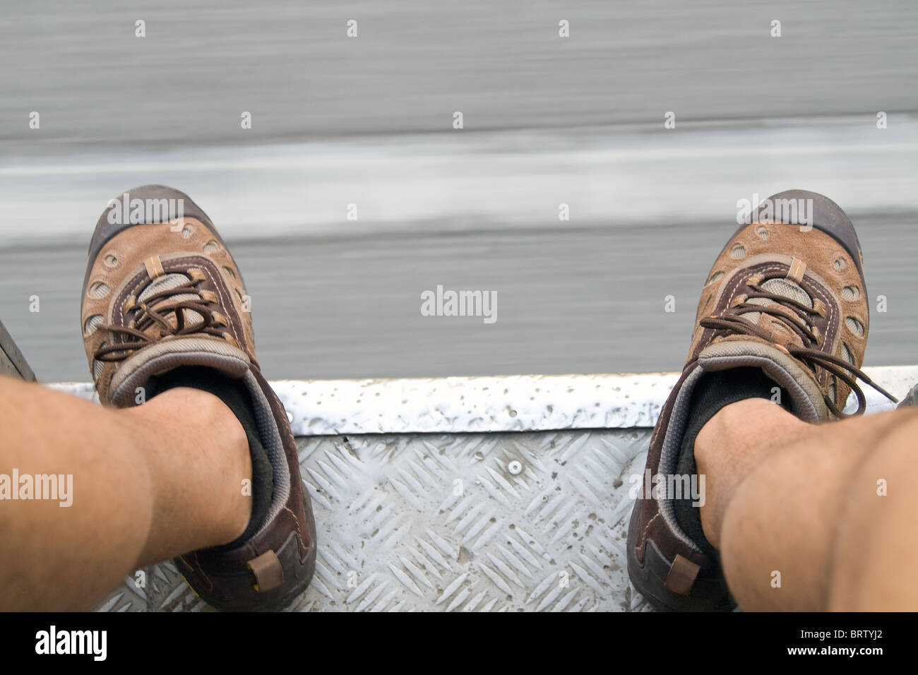 road passing under the bus Stock Photo - Alamy