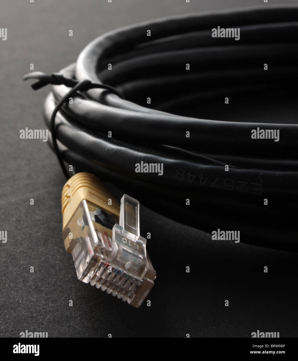 a UK broadband connector and cable Stock Photo - Alamy