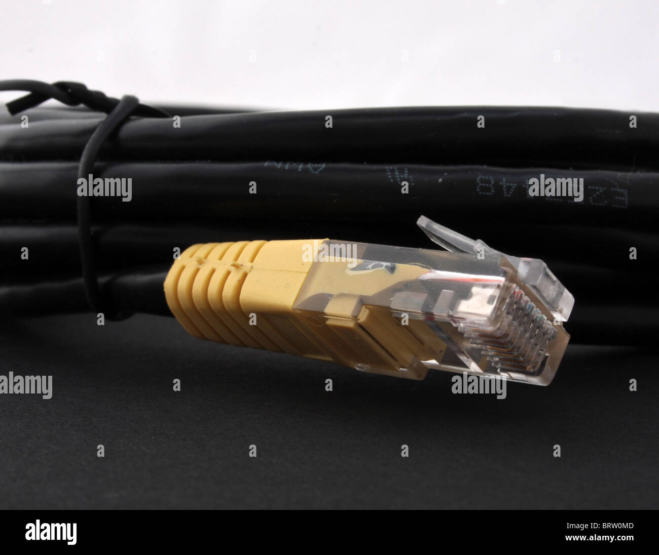 a UK broadband connector and cable Stock Photo - Alamy