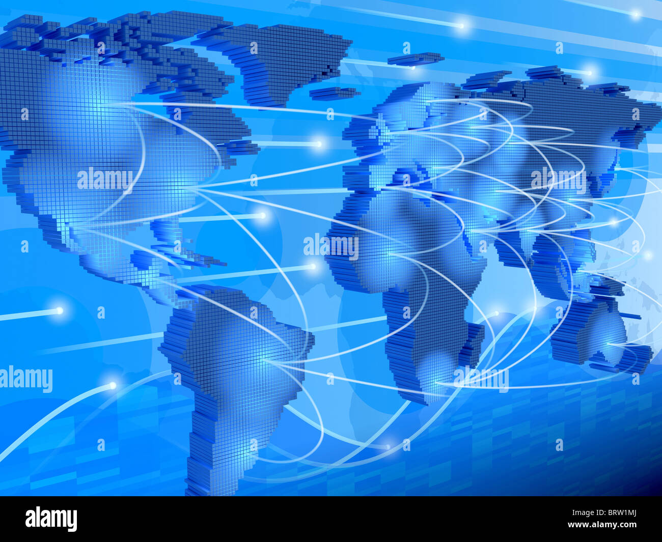 Cable and wireless world map hi-res stock photography and images - Alamy