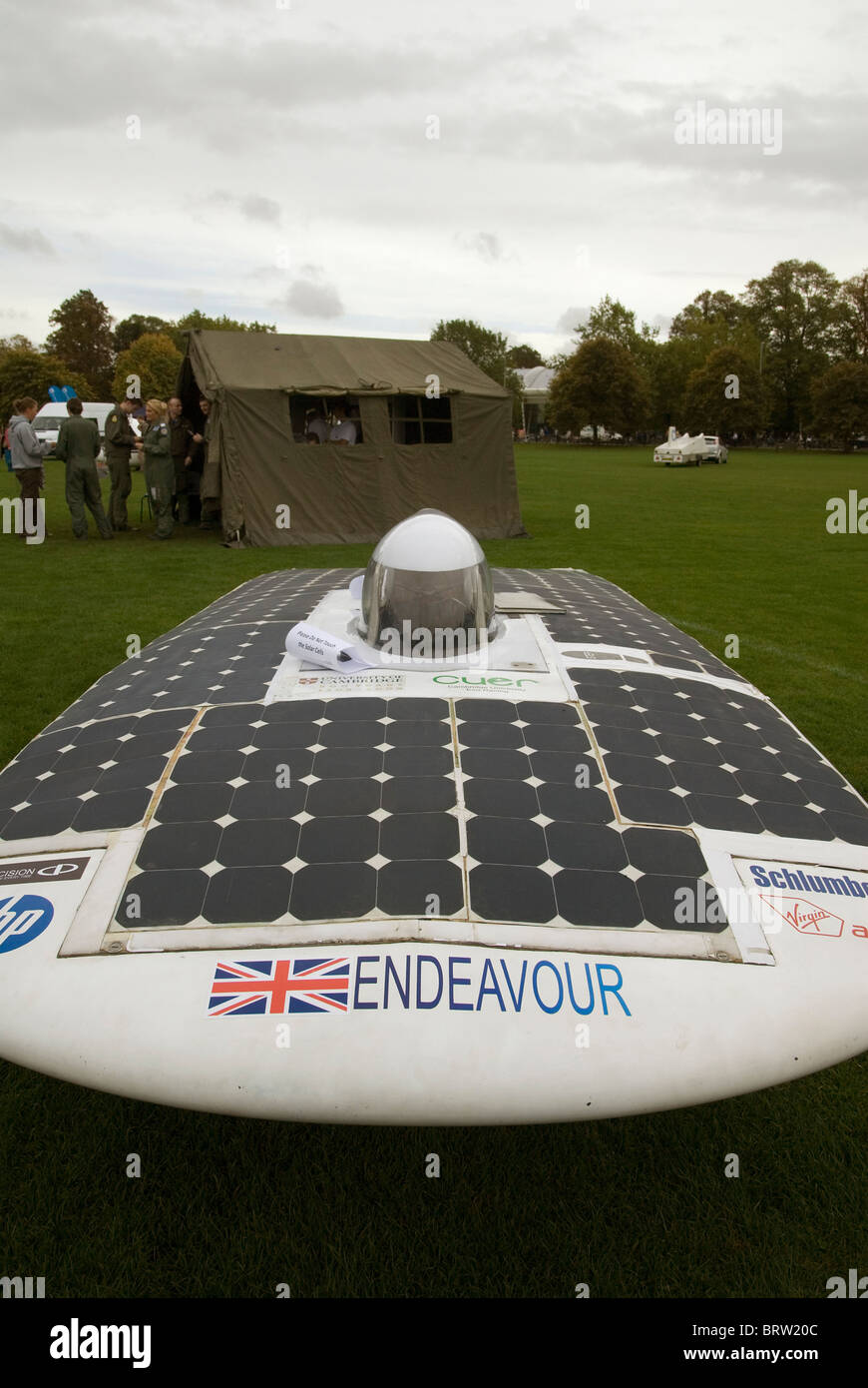 Cambridge University's solar powered electric racing car Stock Photo ...