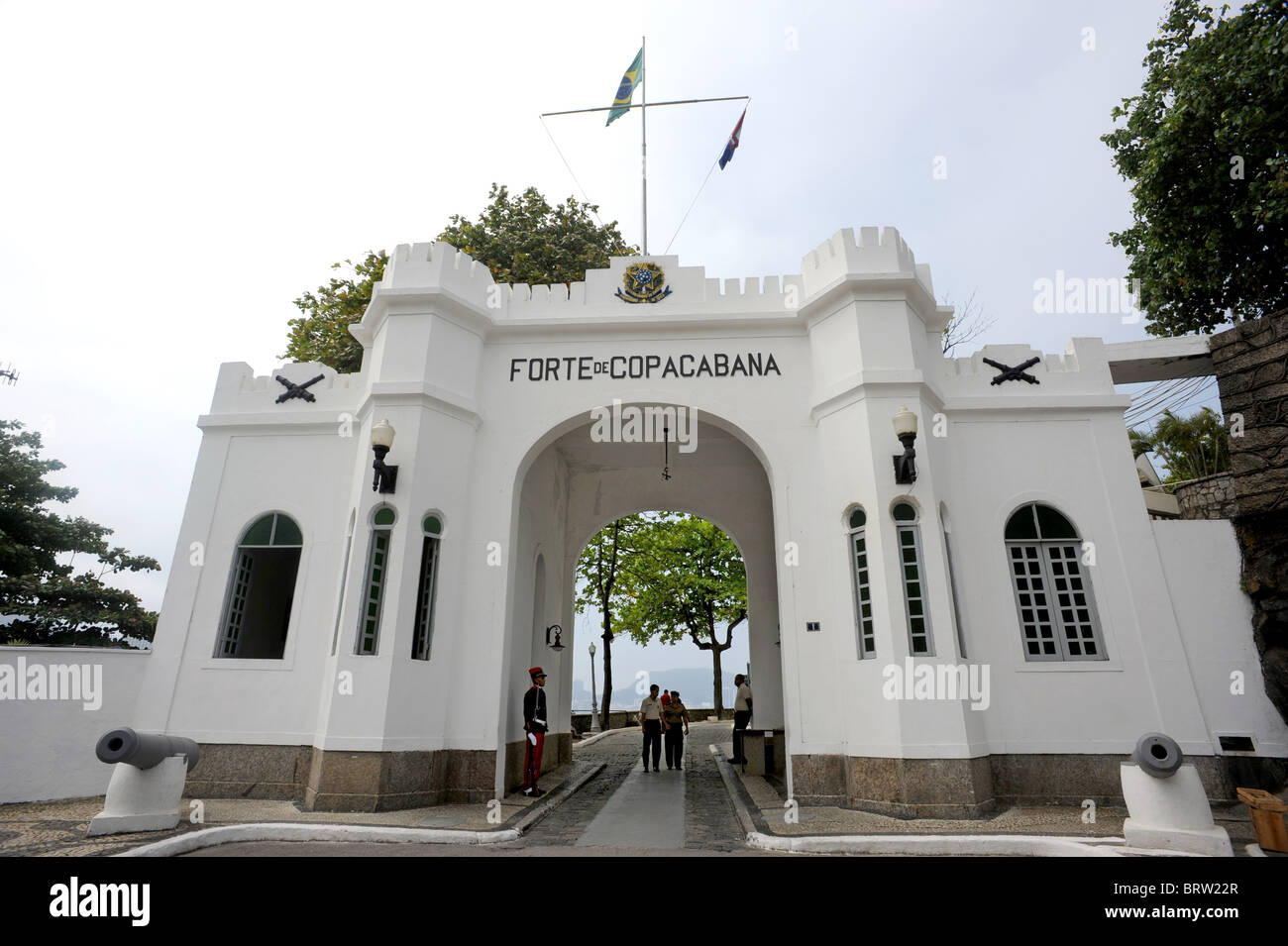 The entrance Copacabana Fort in Rio de Janeiro Stock Photo - Alamy