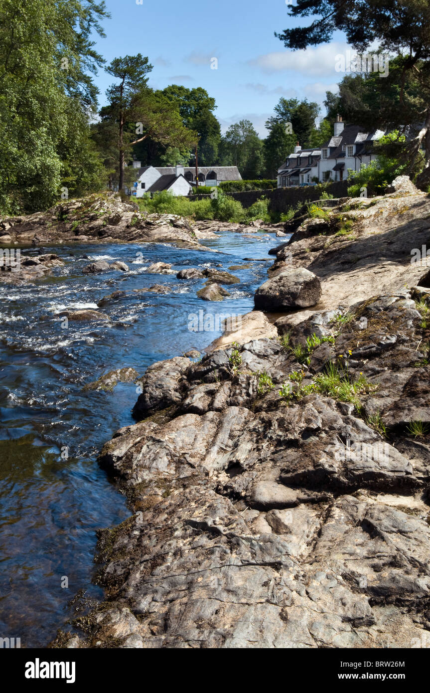 River Dochart at the Falls of Dochart at Killin, Perthshire, Scotland ...